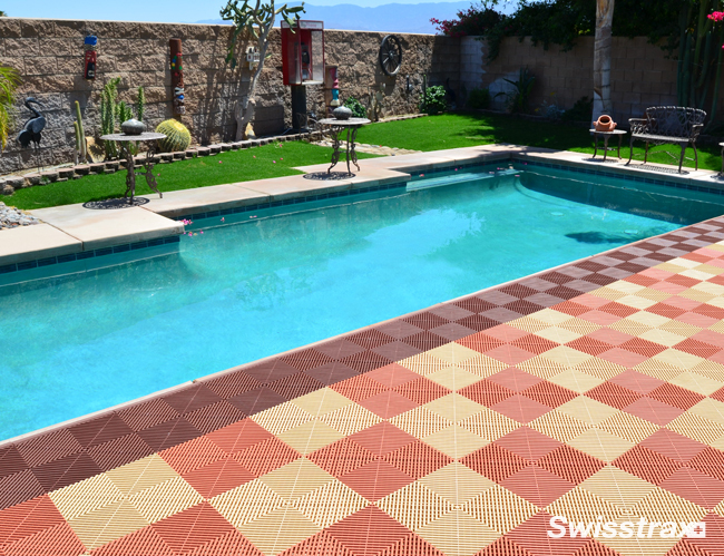 Swisstrax Flow-Through, Slip Resistant Pool Deck Tile