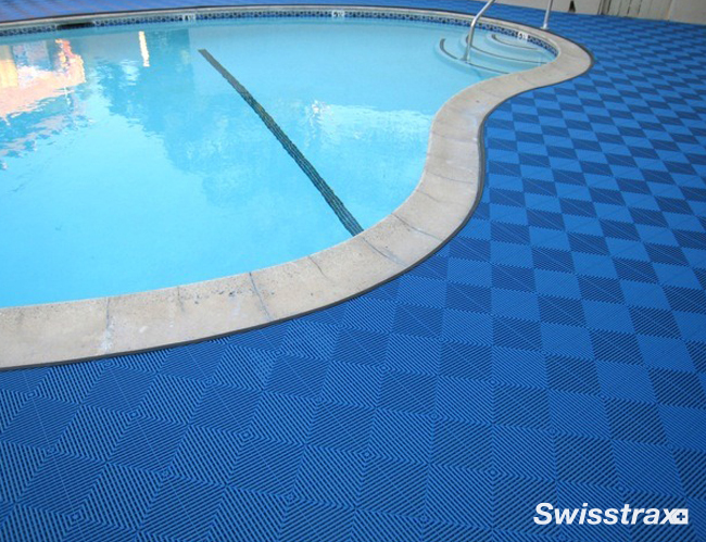Swisstrax Flow-Through, Slip Resistant Pool Deck Tile